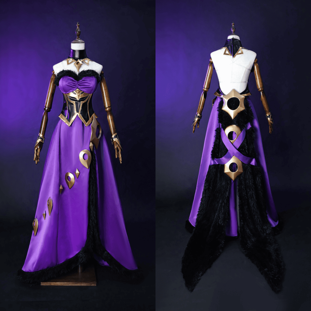【Ready To Ship】Rolecosplay Fallen Angel Morgana Cosplay Costume LOL Ou
