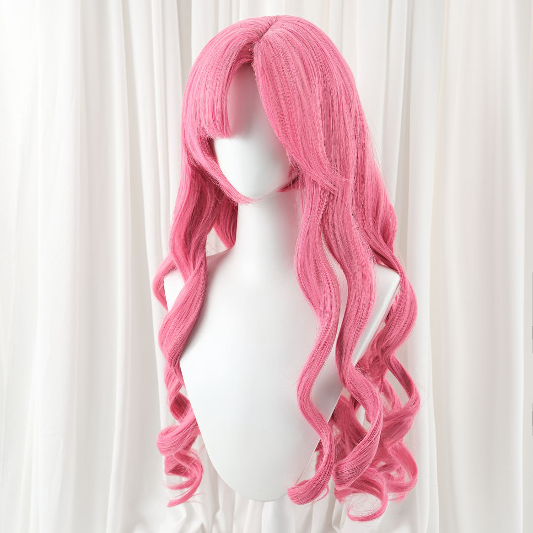 Rolecosplay LOL Golden Spatula Perfume Gem Ahri Pink Cosplay Wig
