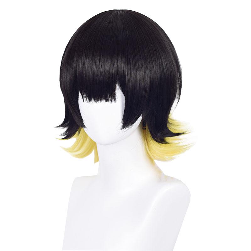 Blue Lock Bachira Meguru Black Mixed Yellow Cosplay Wigs