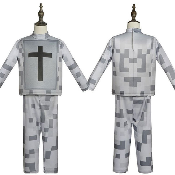 Minecraft Alex Steve Skeleton Cosplay Costumes Full Set